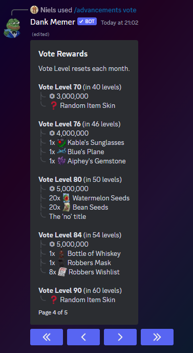 Advancements | Dank Memer Wiki