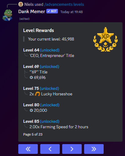 Advancements | Dank Memer Wiki